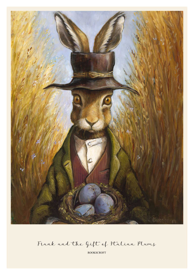 Frank and the Gift of Italian Plums Art Poster – Rookscroft